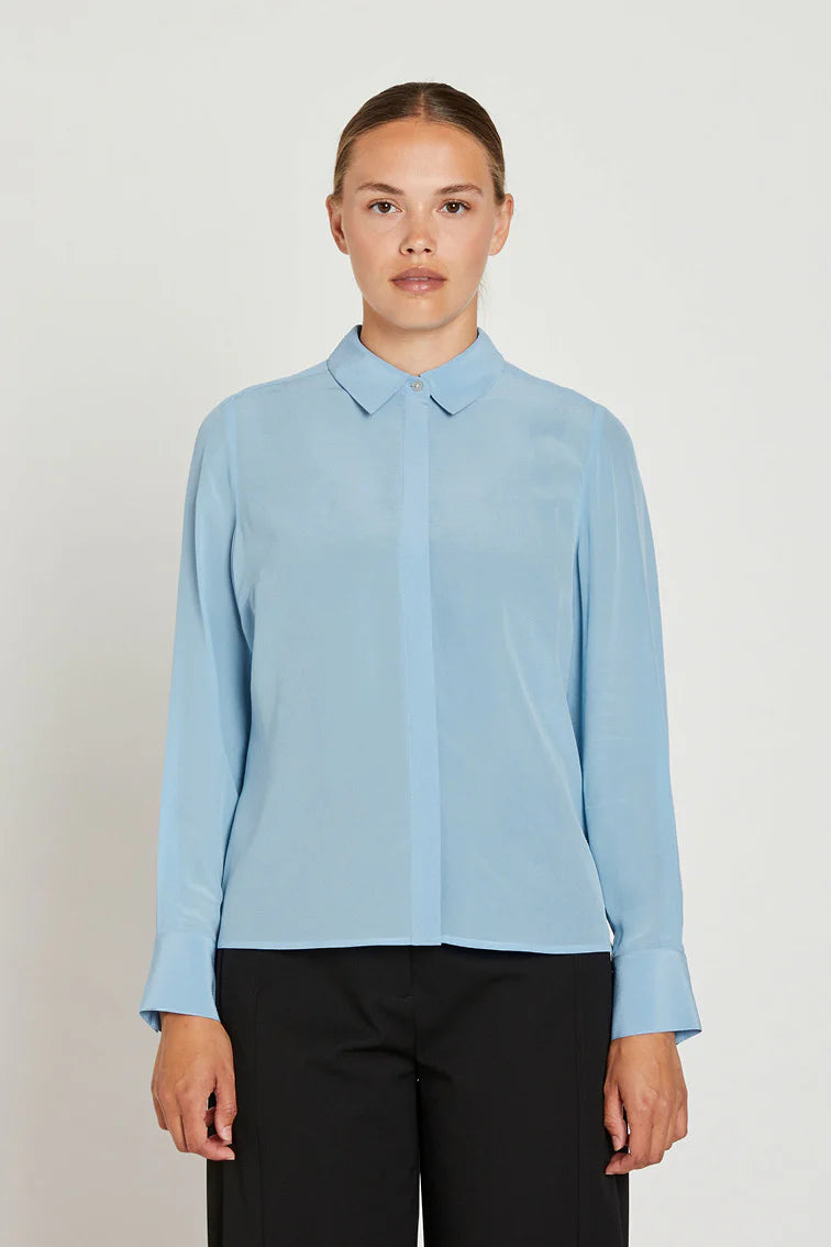 Pbo - Pugia Silk Shirt, Sky Diver